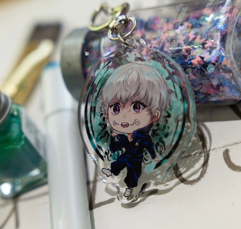 Acrylic Charm Anime Key Chain Anime Charm Decoration Jjk - Etsy