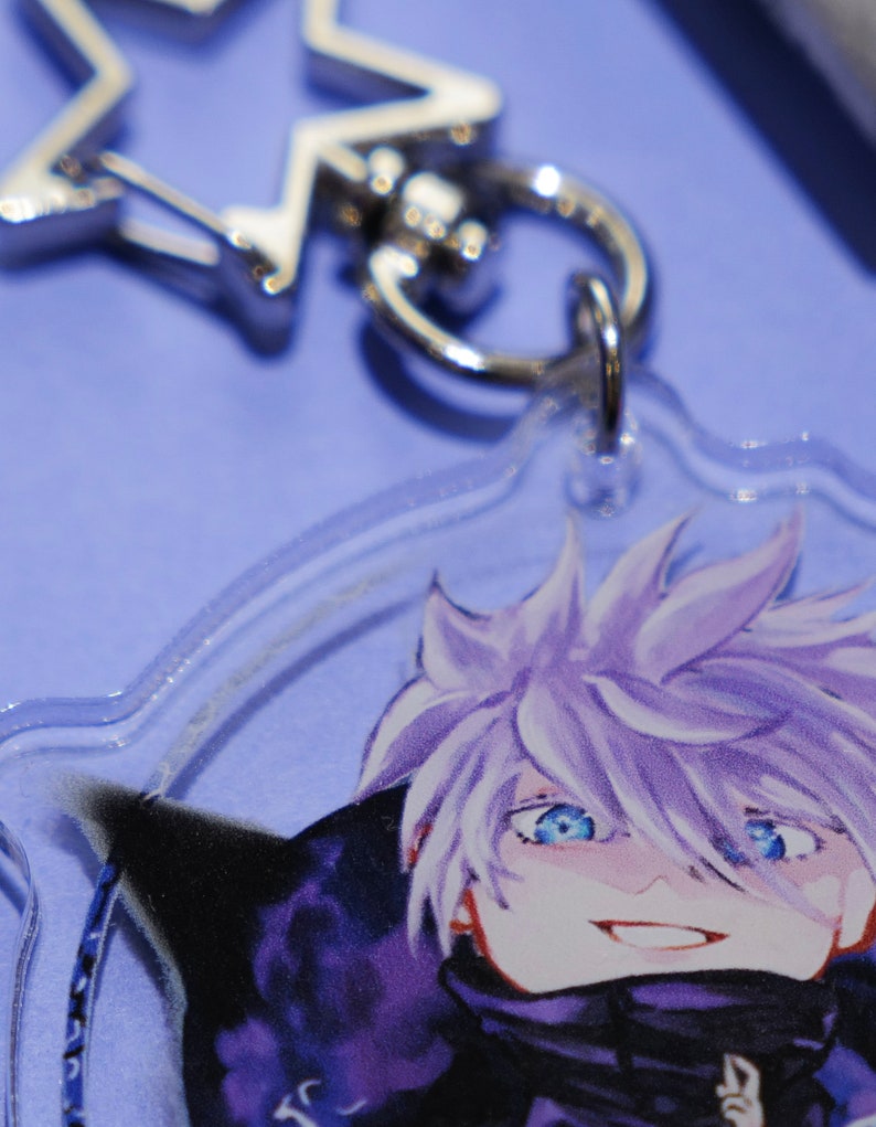 Acrylic Charm/jjk/ Kawaii Charm/gojo/decoration/purple/anime Shoen ...