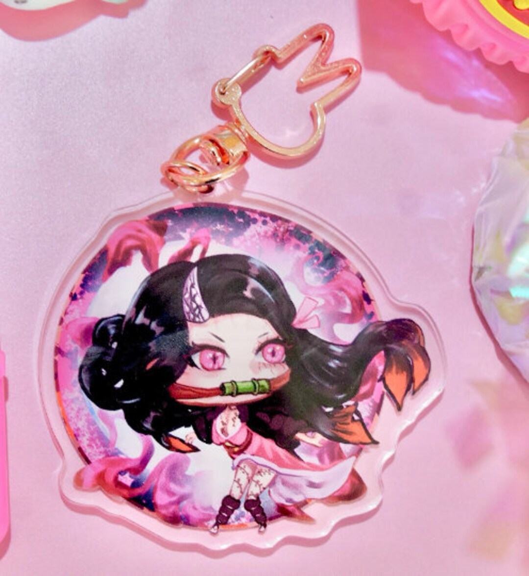 Acrylic Charm, Anime-inspired, Demon Girl, Demon Anime Girl, Kawaii ...