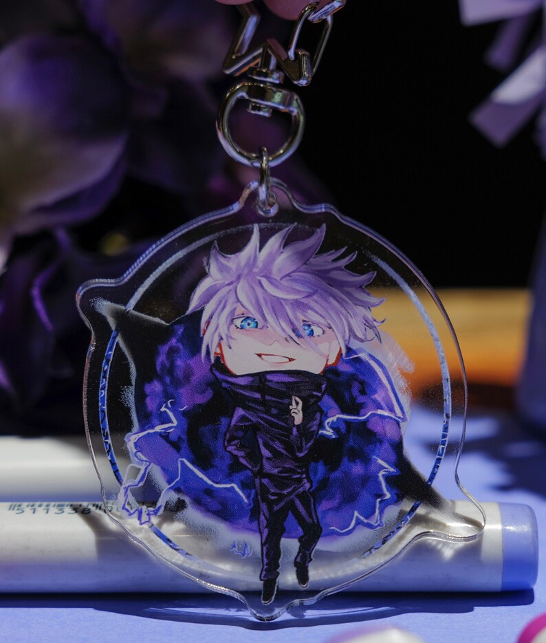 Acrylic Charm/jjk/ Kawaii Charm/gojo/decoration/purple/anime Shoen ...
