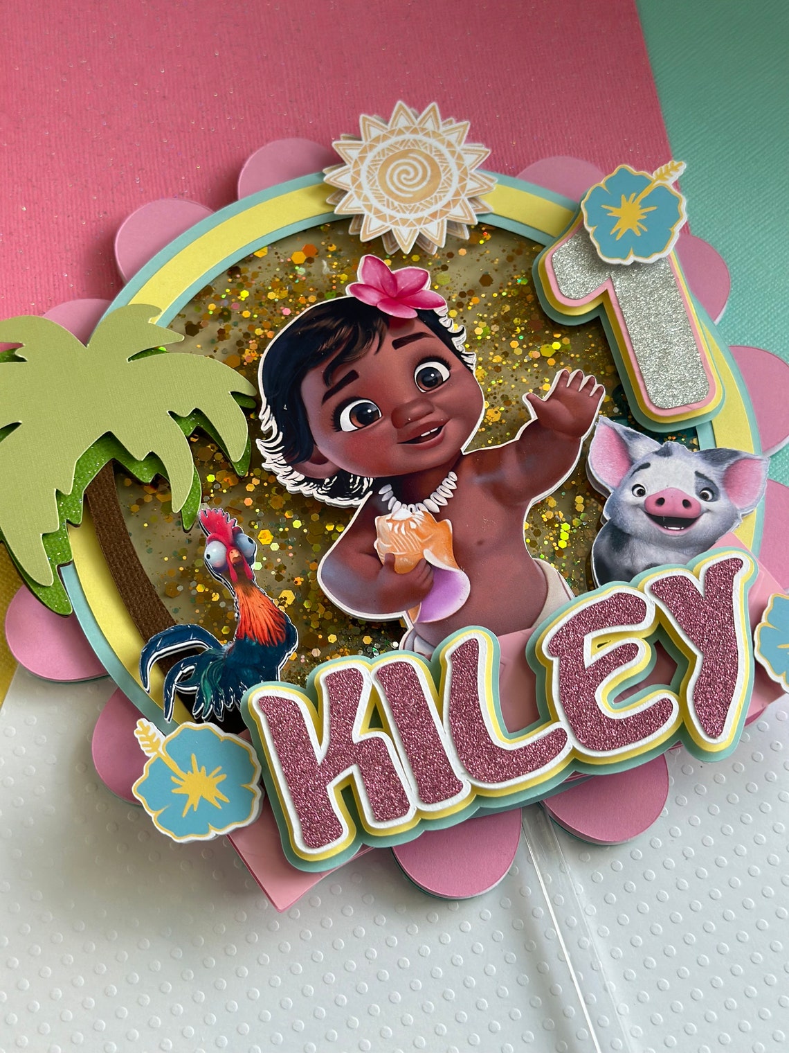 Moana Inspired Cake Topper, Baby Moana Cake Topper, Moana Party, Hawaii ...