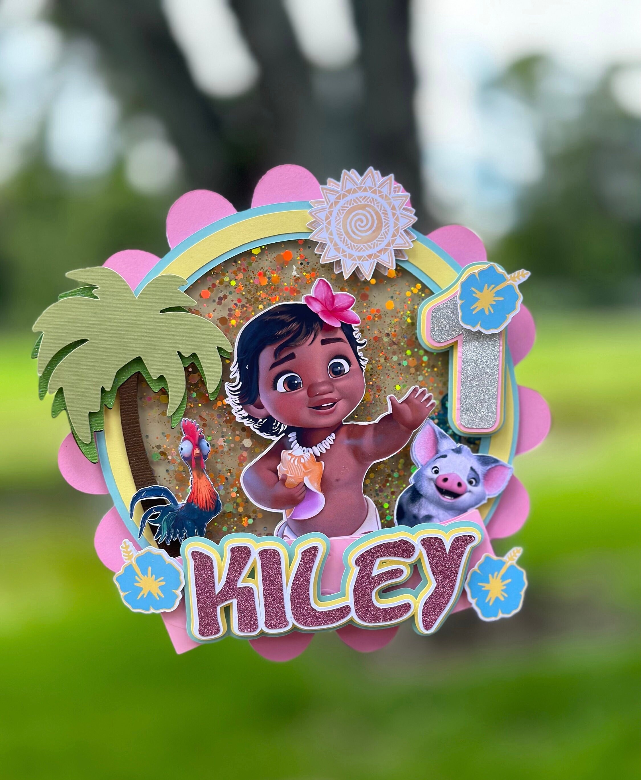 Moana Inspired Cake Topper, Baby Moana Cake Topper, Moana Party, Hawaii ...