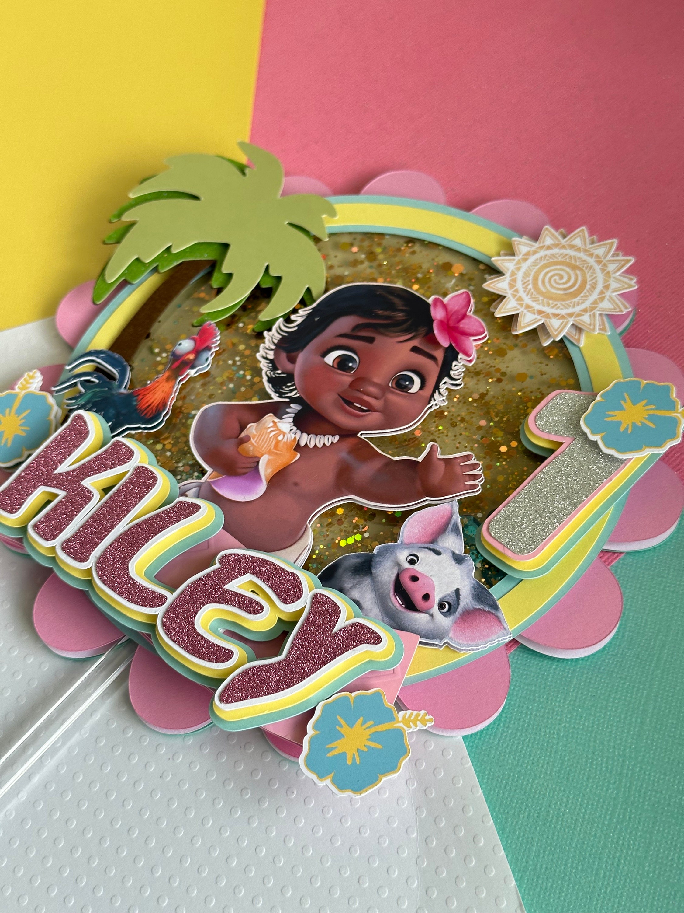 Moana Inspired Cake Topper, Baby Moana Cake Topper, Moana Party, Hawaii ...