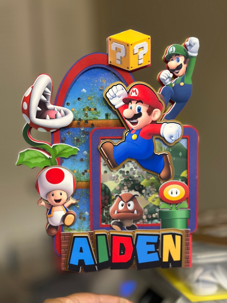 Cake Topper Inspired Mario - Etsy