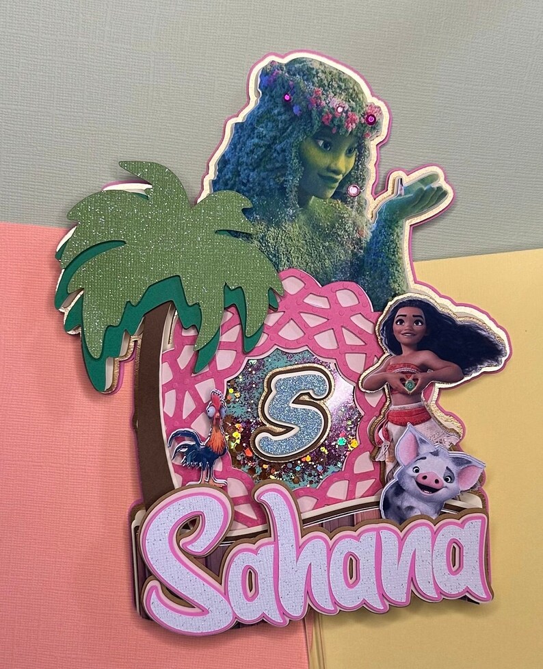 Moana Inspired Cake Topper, Moana Cake Topper, Moana Party, Hawaii ...