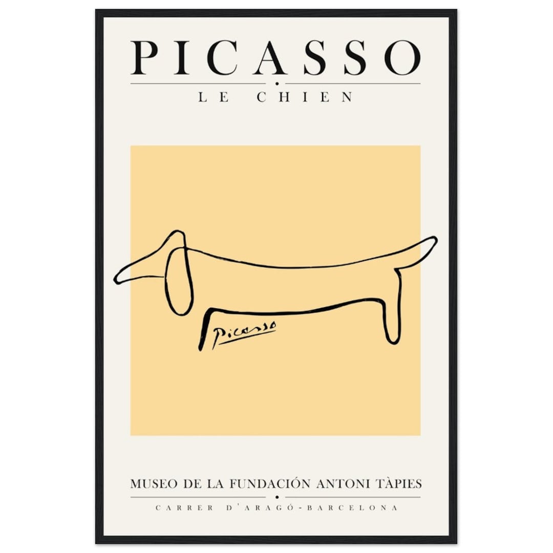Pablo Picasso Dog Line Art Print / Elegancia canina - Etsy España
