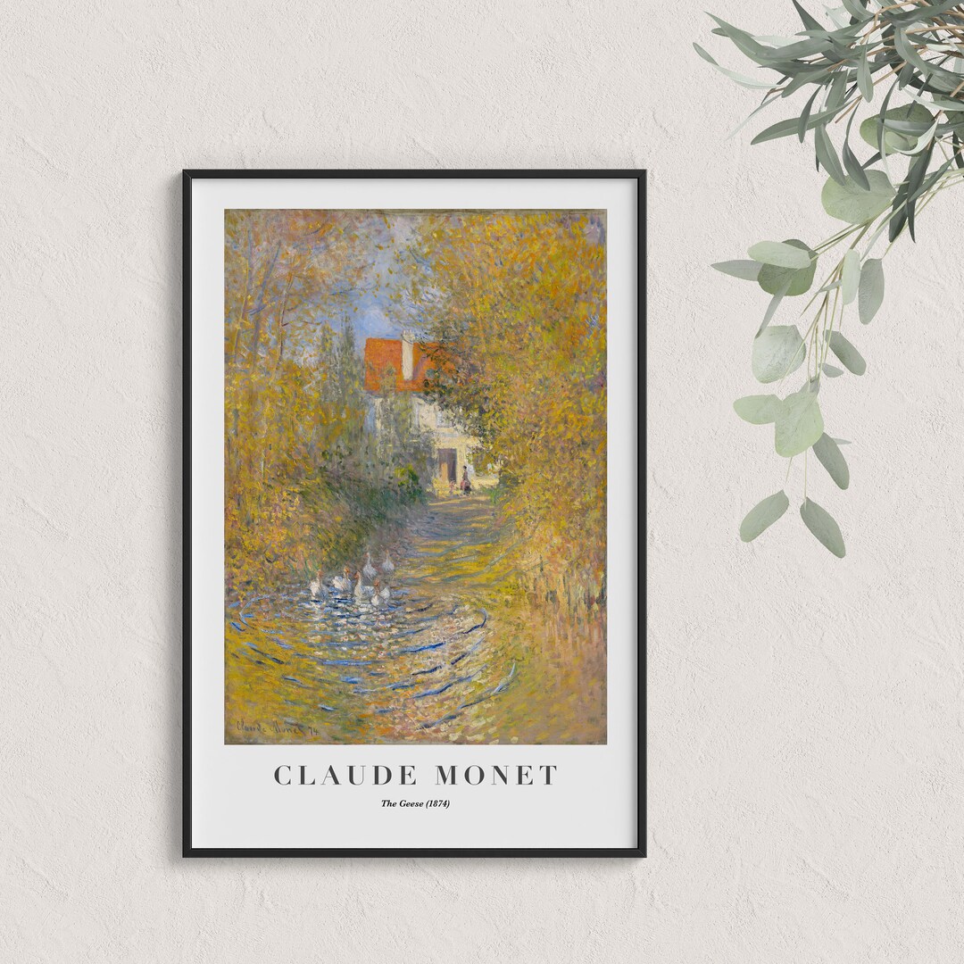 Monet Print, the Geese, Claude Monet Wall Art, Monet Exhibition Poster ...