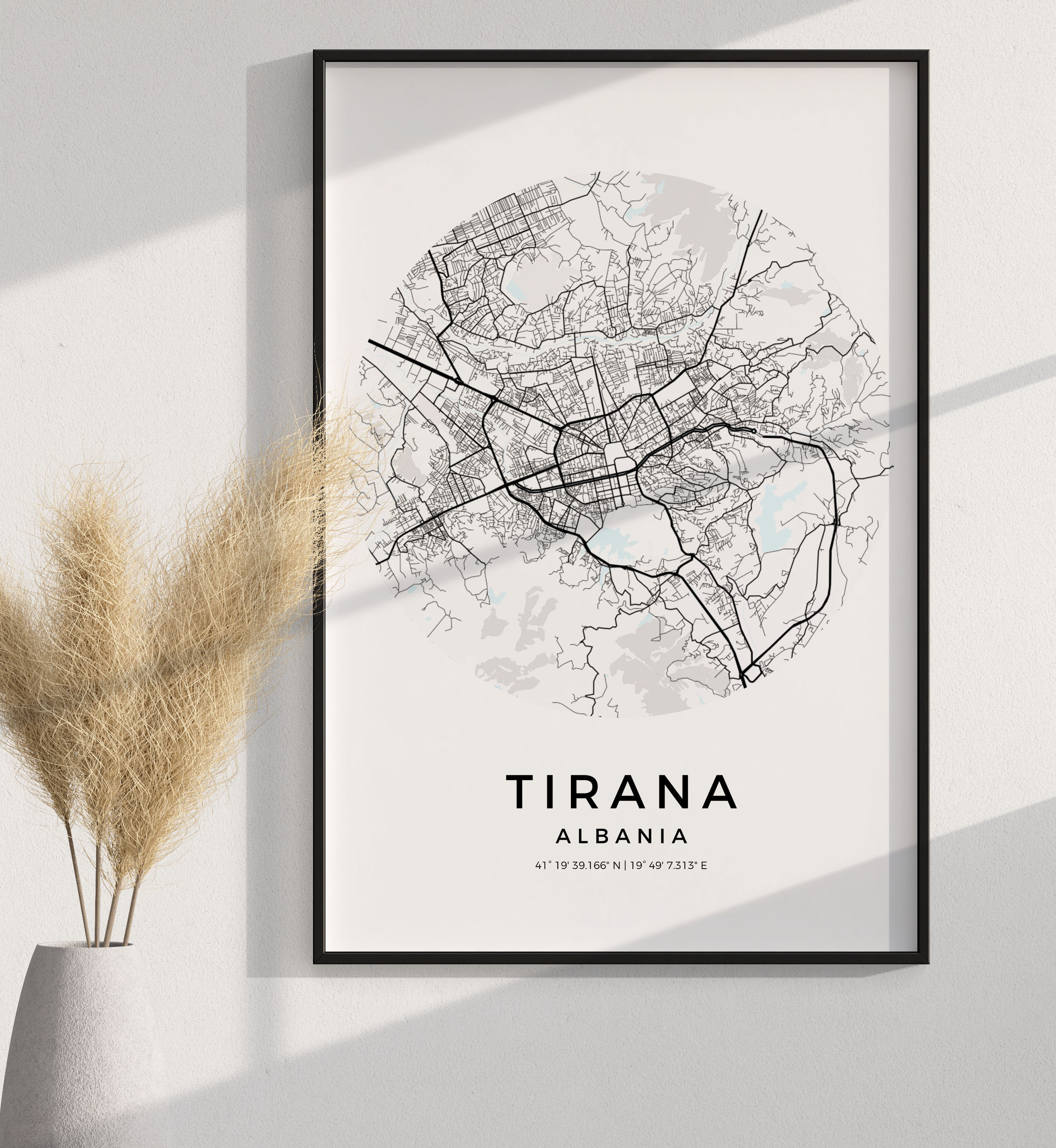 Tirana Map, Tirana City Map, Tirana Map Print, Tirana Print, Tirana ...