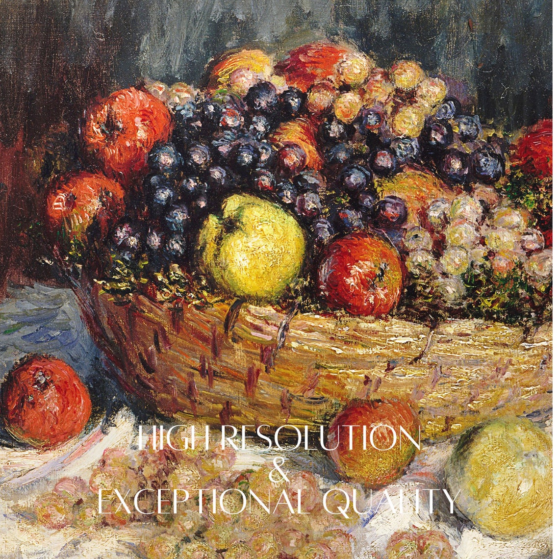 Impressionist Fruit Still Life Art, Apples and Grapes 1879-1880 Claude ...