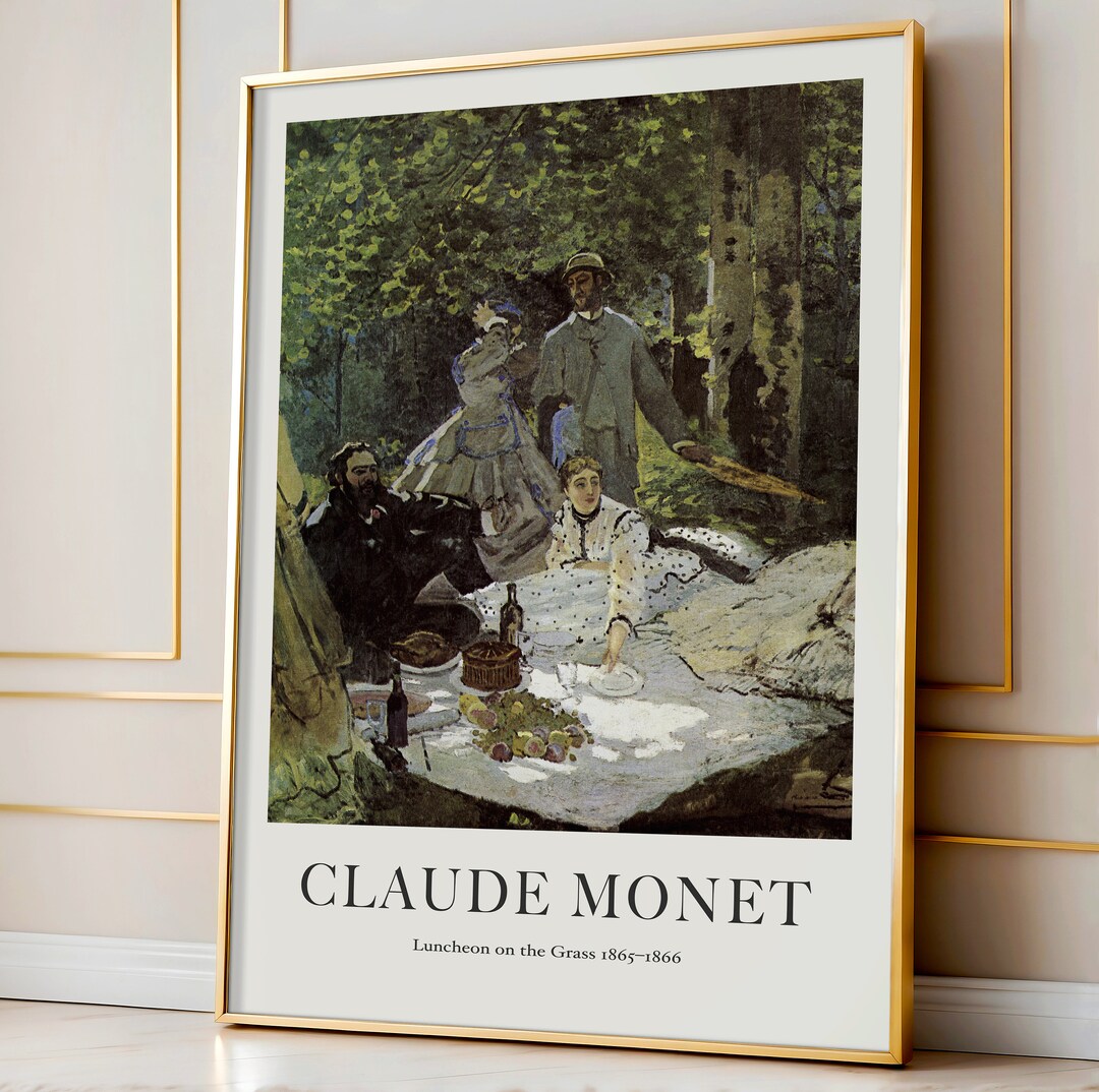 Monet Digital Print, Lunch on the Grass, Claude Monet Wall Art, Monet ...