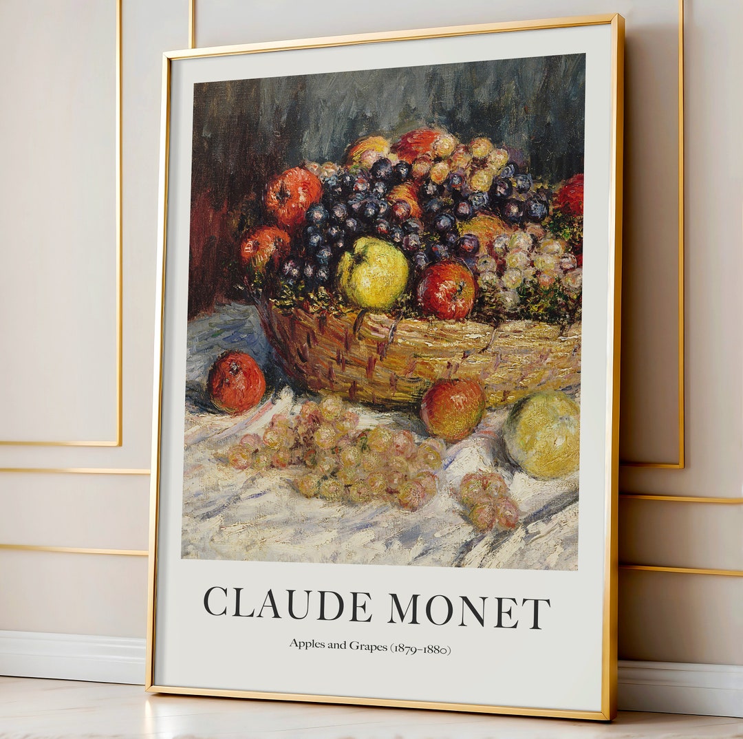 Impressionist Fruit Still Life Art, Apples and Grapes 1879-1880 Claude ...