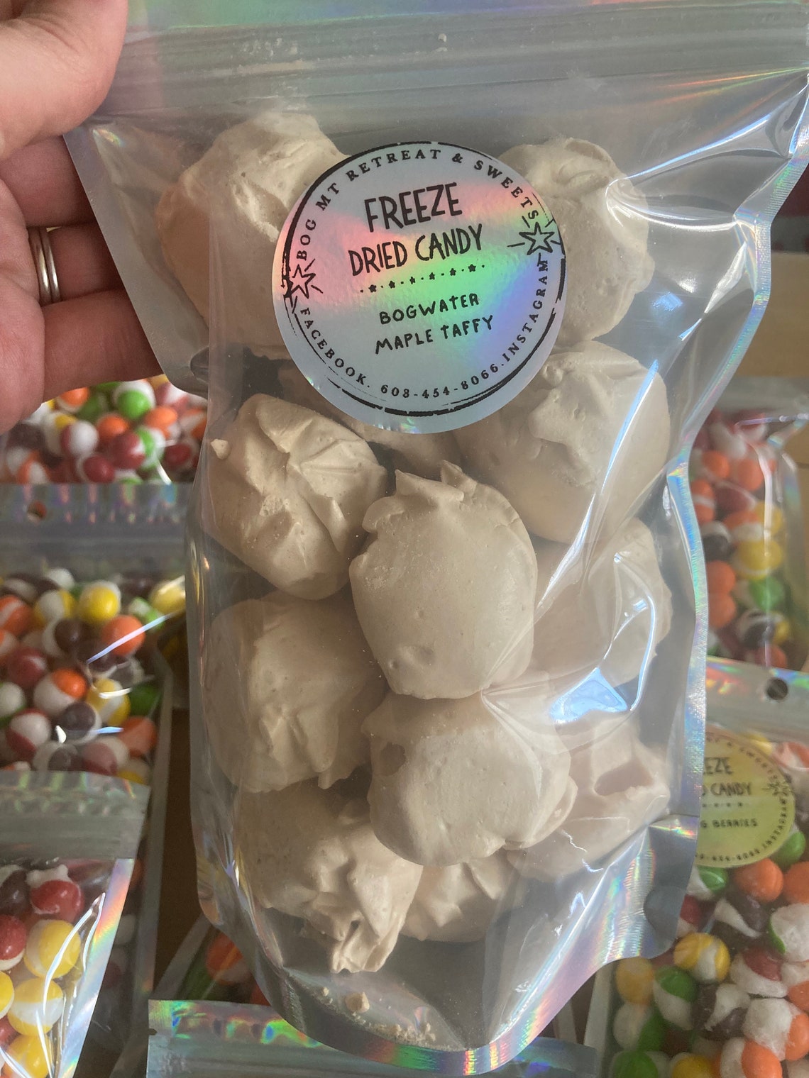 Maple Freeze Dried Taffy. Melts in Your Mouth. Saltwater Taffy Turned ...