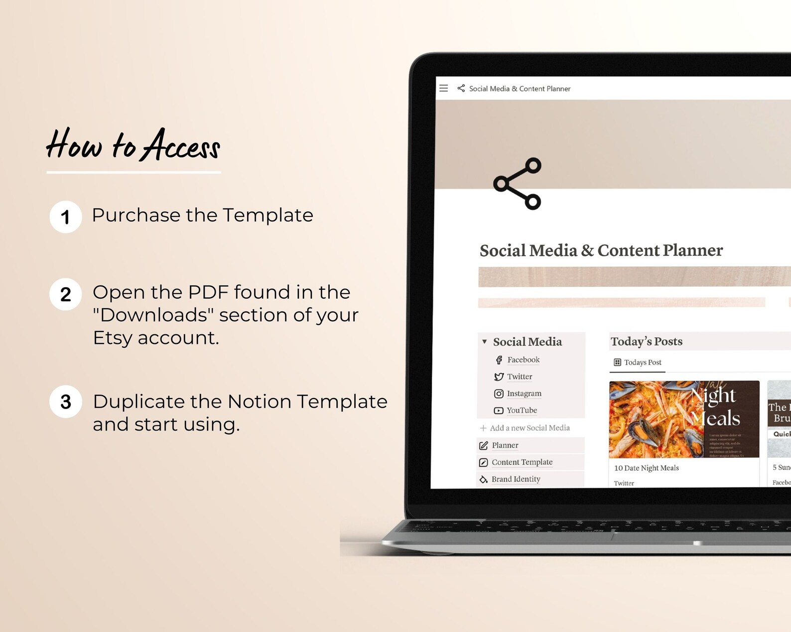 Notion Template Bundle Content Planner, Social Media Marketing and ...