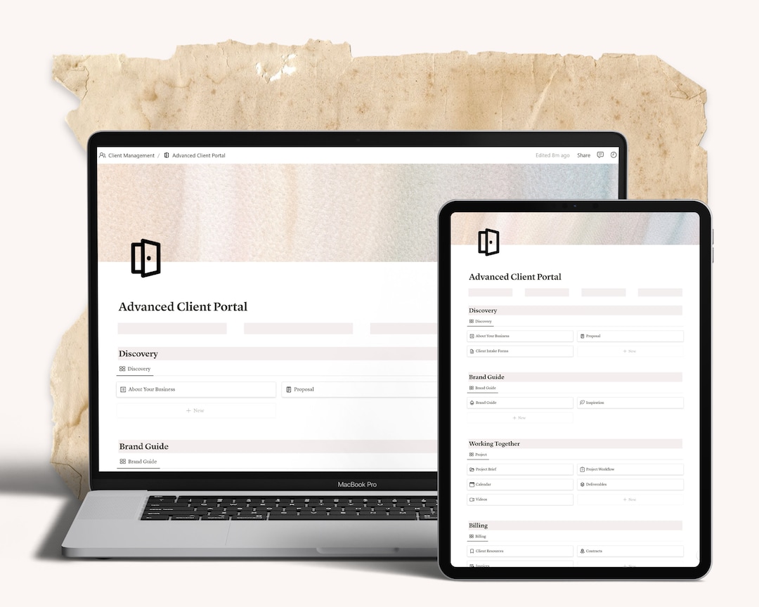 Notion Client Portal Notion Crm Template Notion Client Management Etsy