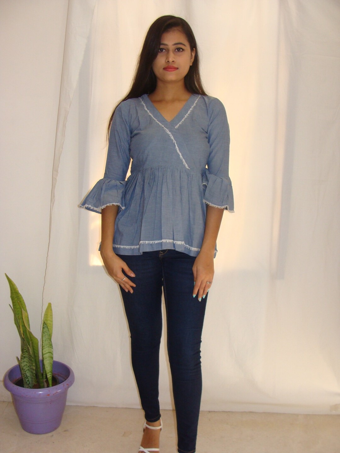 Womens, Handmade, Hippy, Cute Tops, Free Size, Womanstee, Vintage 70,s ...
