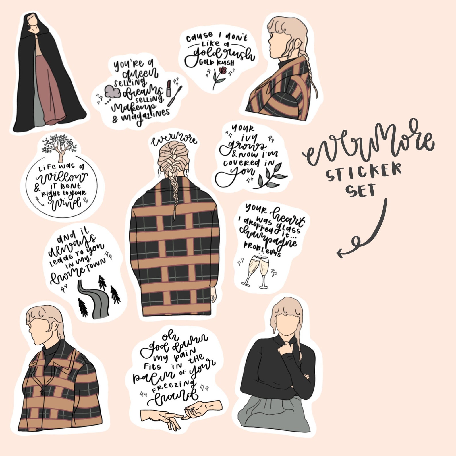 Evermore Sticker Set - Etsy