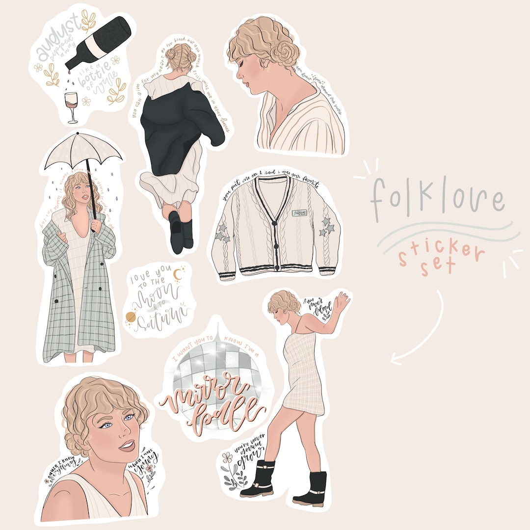 Folklore Sticker Set - Etsy
