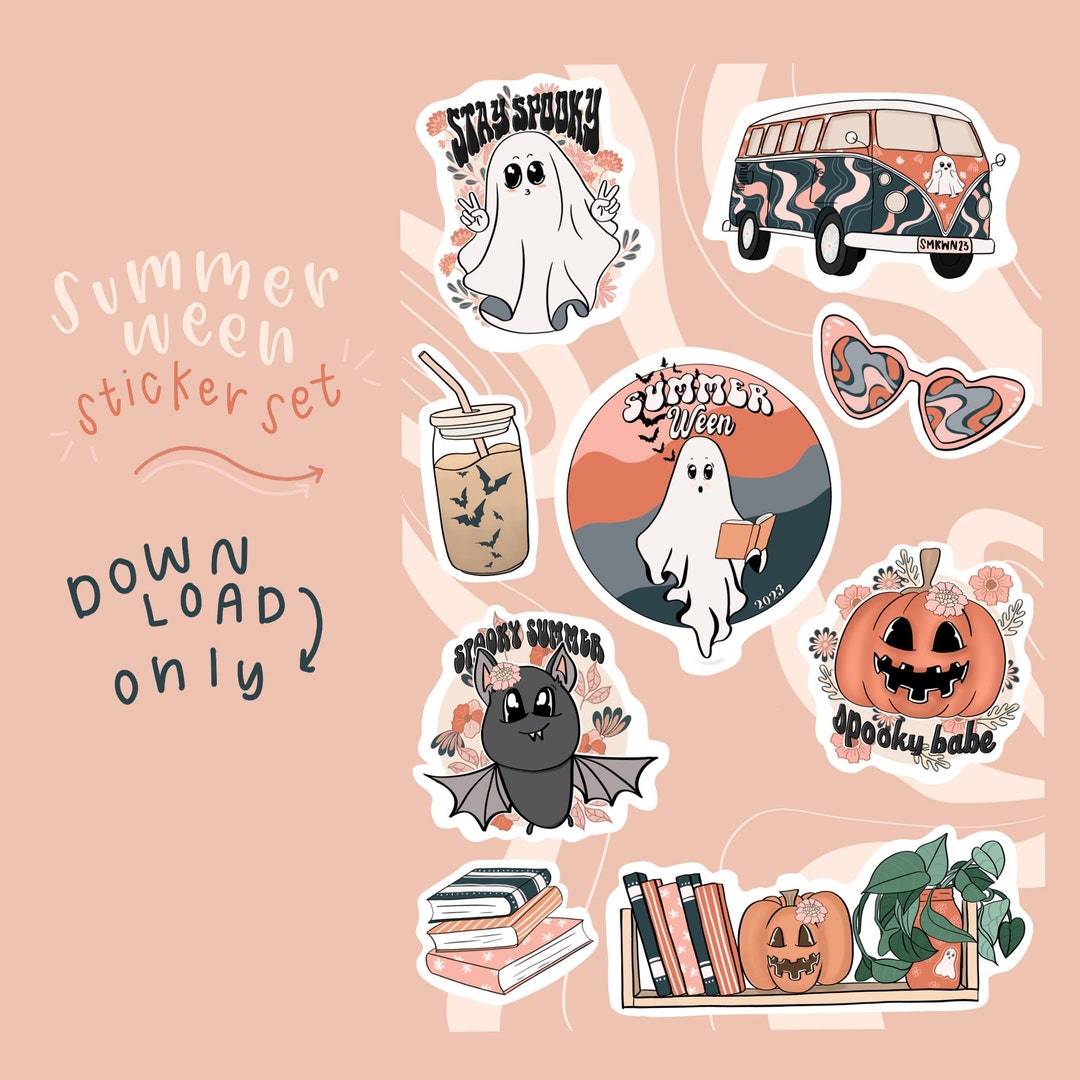 Summerween Sticker Set DOWNLOAD ONLY - Etsy