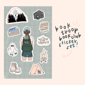 The Book Troop Book Club Sticker Set - Etsy