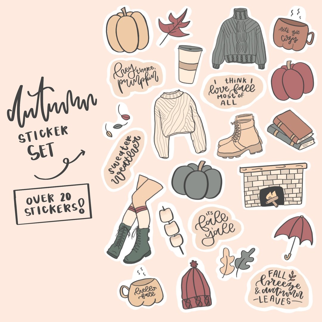 Autumn Sticker Set - Etsy