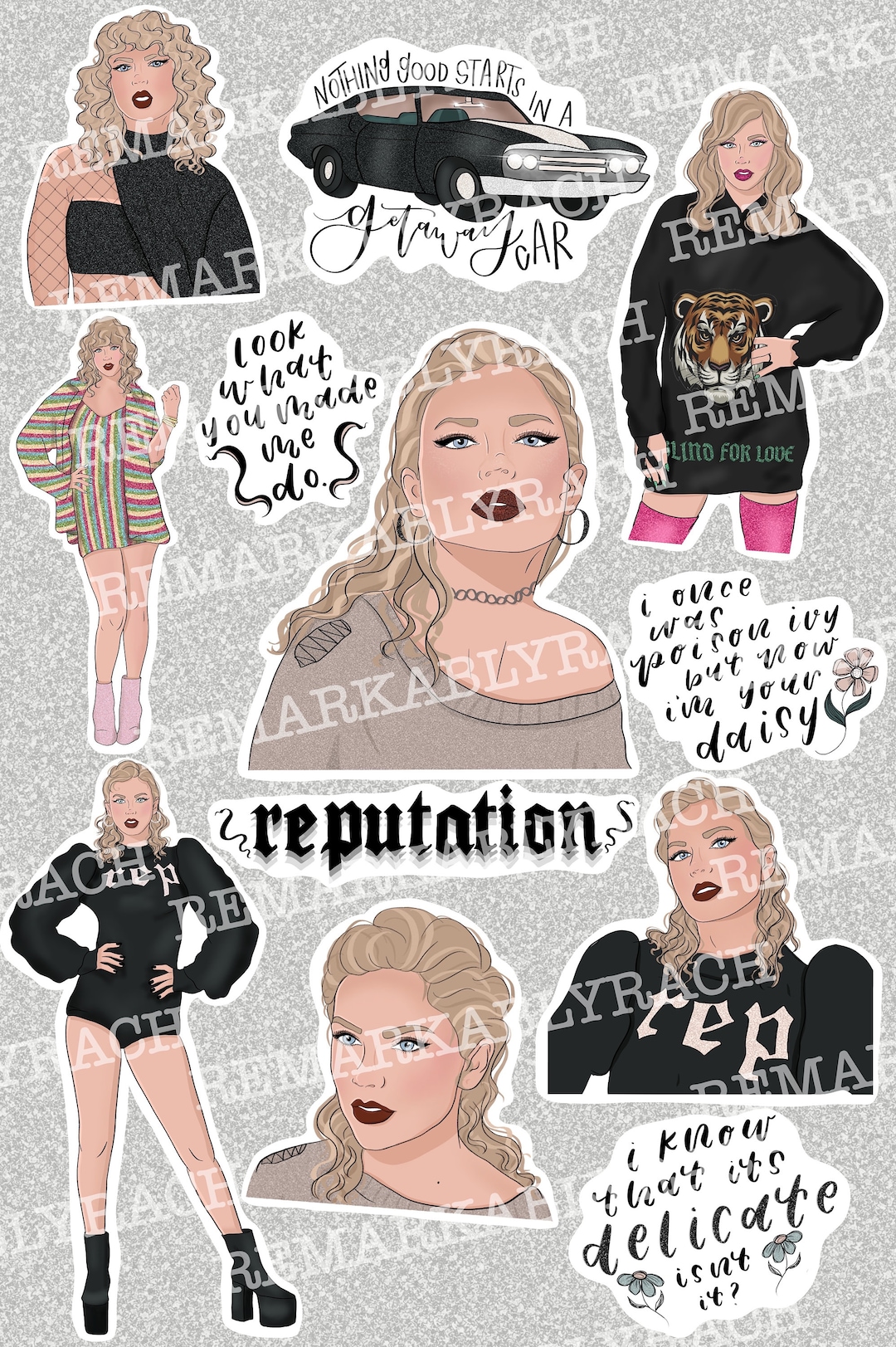Reputation Sticker Set - Etsy
