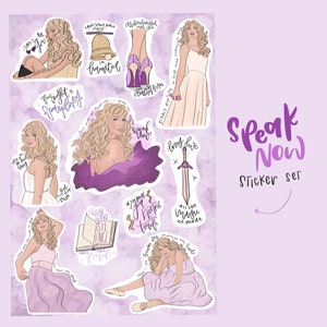 Speak Now Sticker Set - Etsy