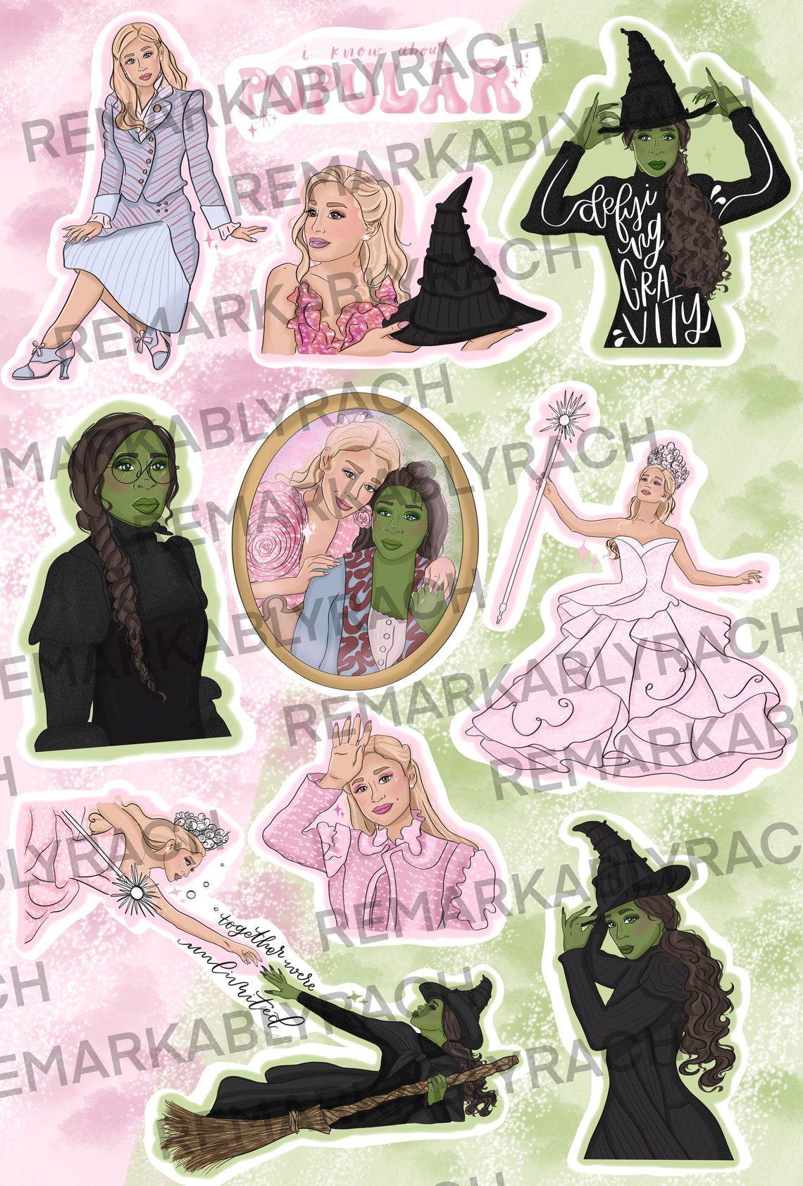 WICKED Sticker Set - Etsy