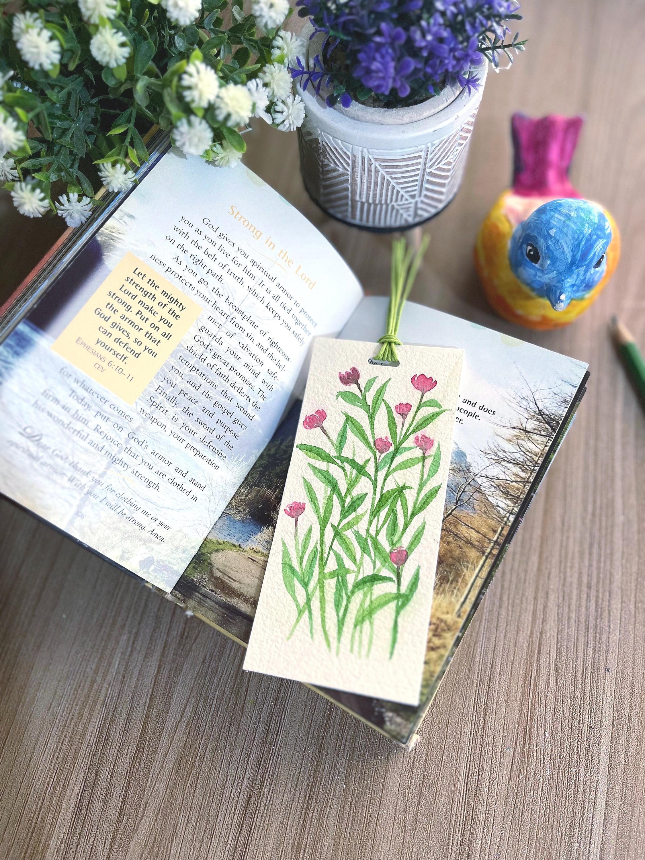 Hand Painted Book Marks Floral Design Bookmarks 3 Pcs per Set Original ...