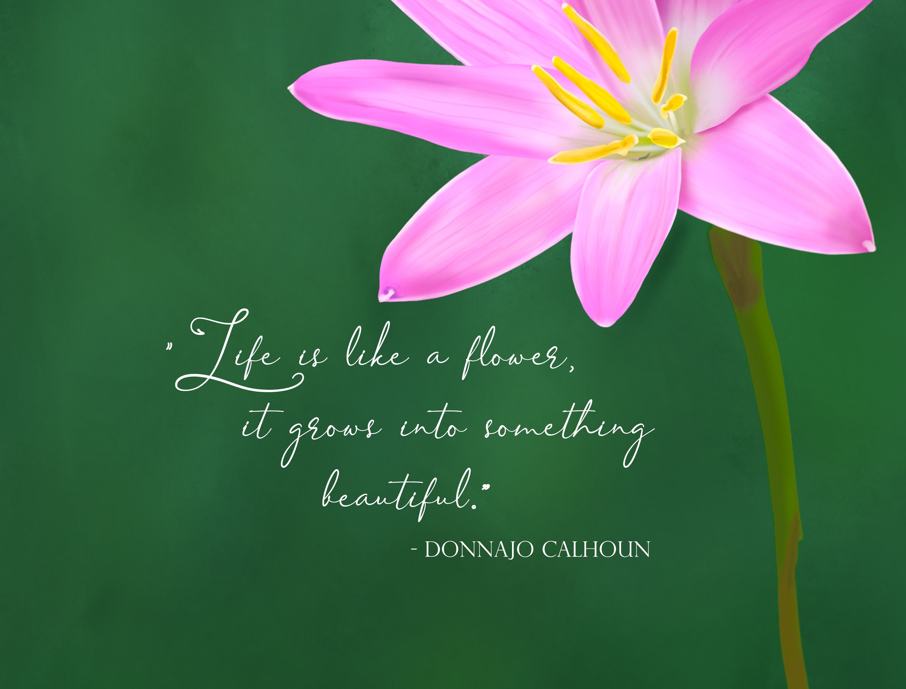 Watercolor Floral and Quote Printable Wall Art Decor Wild Flower Life ...