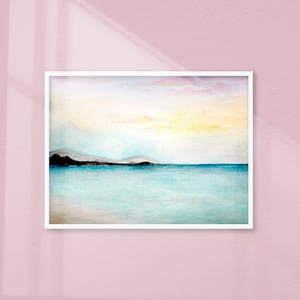 Watercolor Ocean Scene Original Painting, Nature Watercolor Prints, Sea ...
