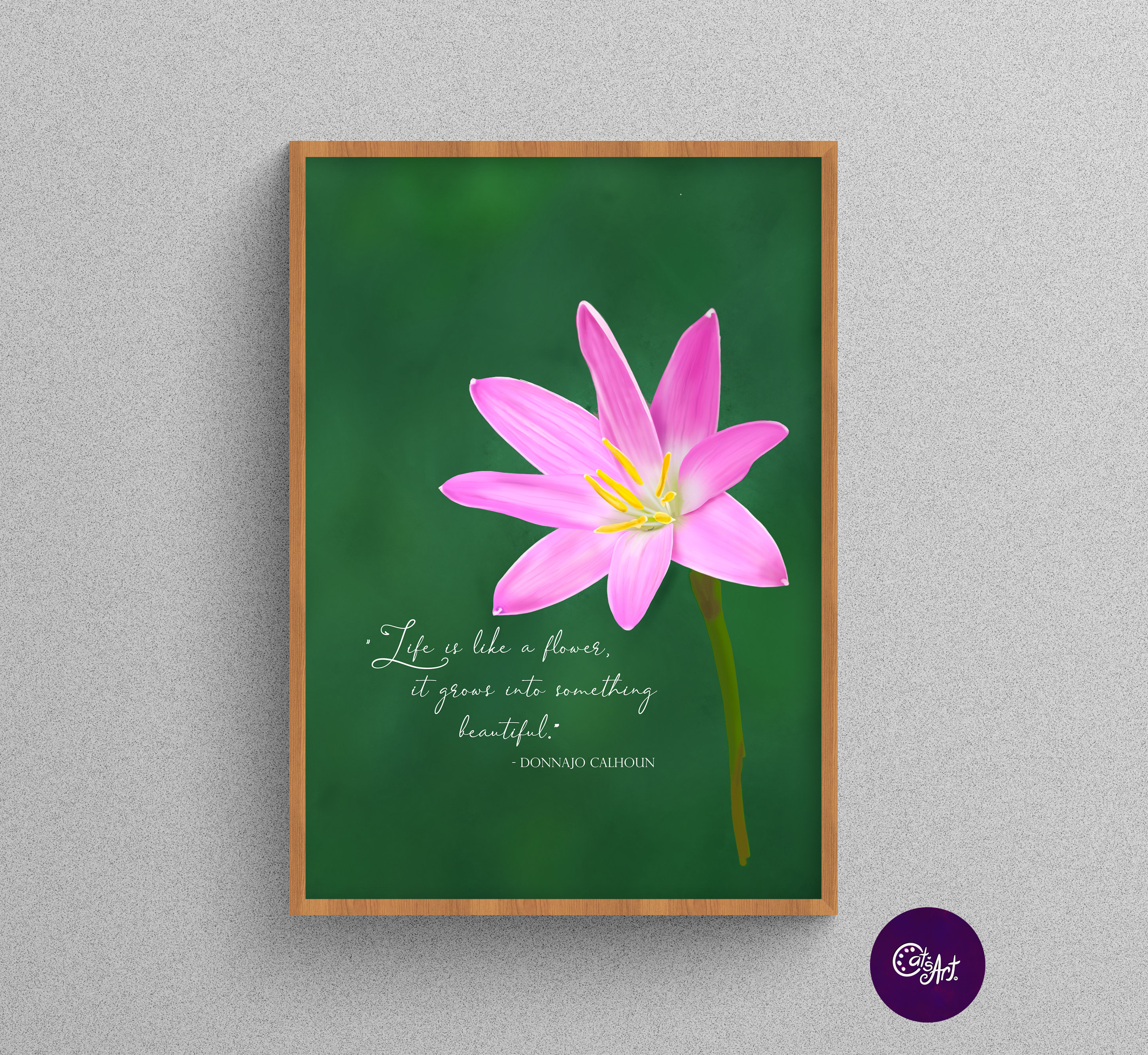 Watercolor Floral and Quote Printable Wall Art Decor | Wild Flower ...