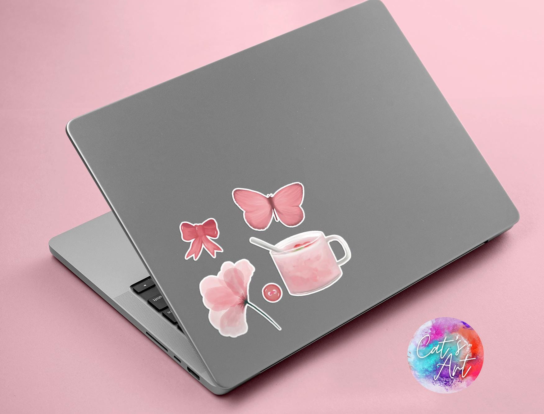 Pink Aesthetic Sticker Sheet, Pink Kawaii Stickers, Planner Stickers ...