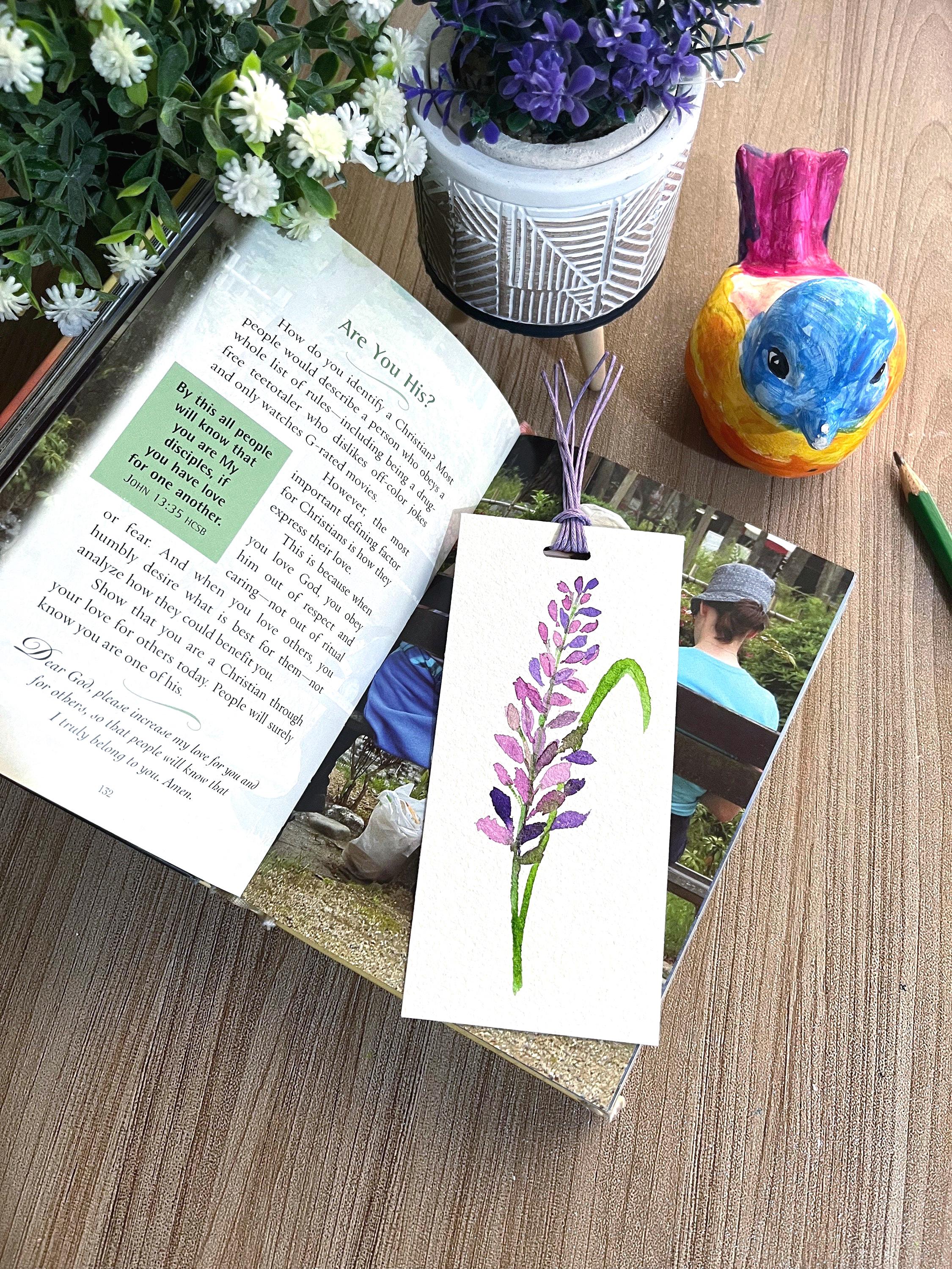Hand Painted Book Marks Floral Design Bookmarks 3 Pcs per Set Original ...