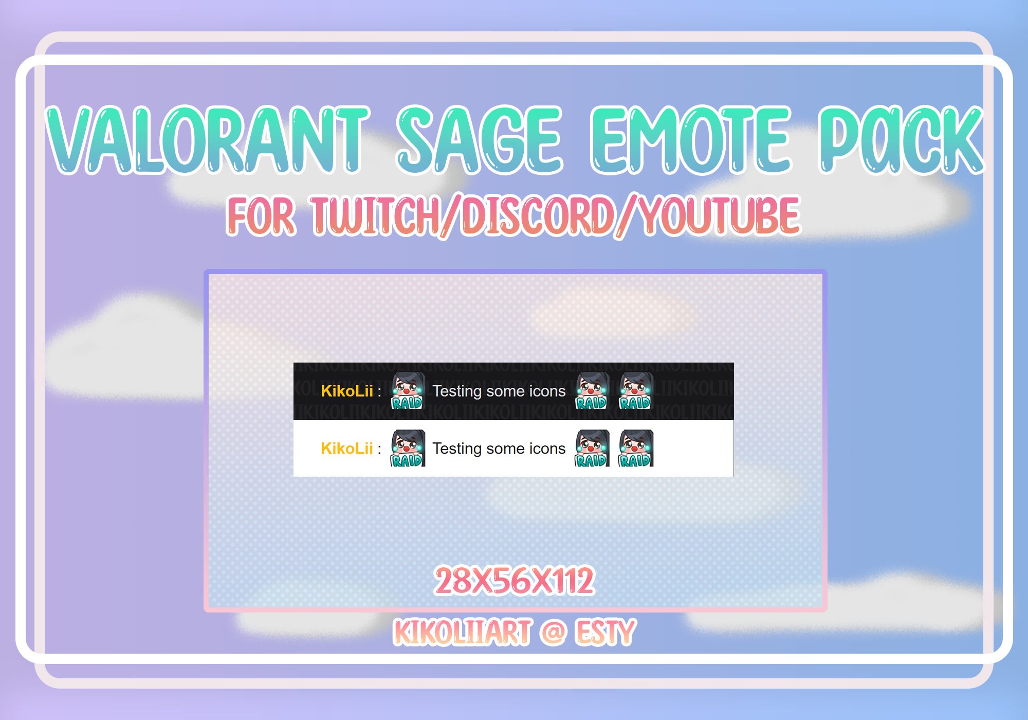 Sage Cry Valorant | Twitch Emote | Discord | Youtube | Chibi Emote ...
