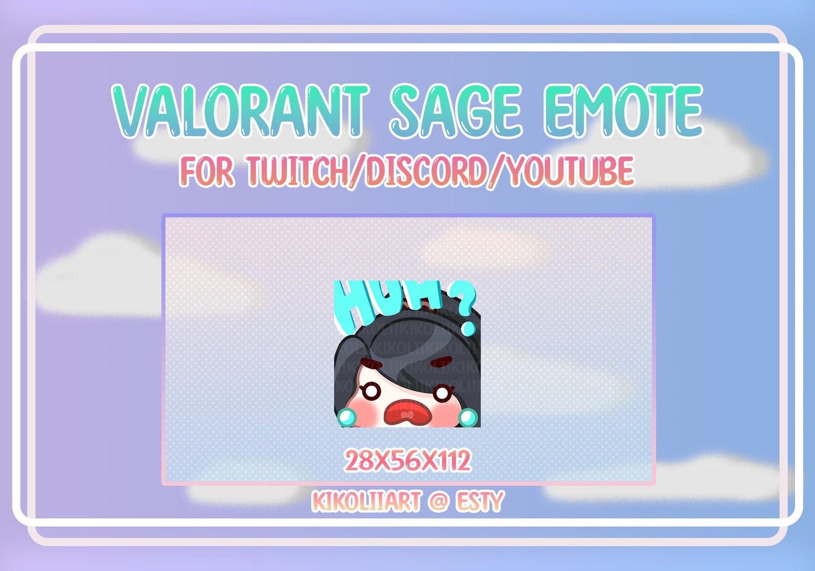 Sage HUH Valorant | Twitch Emote | Discord | Youtube | Chibi Emote ...