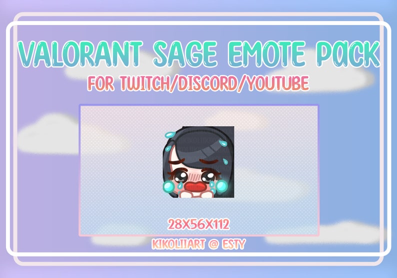 Sage Cry Valorant | Twitch Emote | Discord | Youtube | Chibi Emote ...