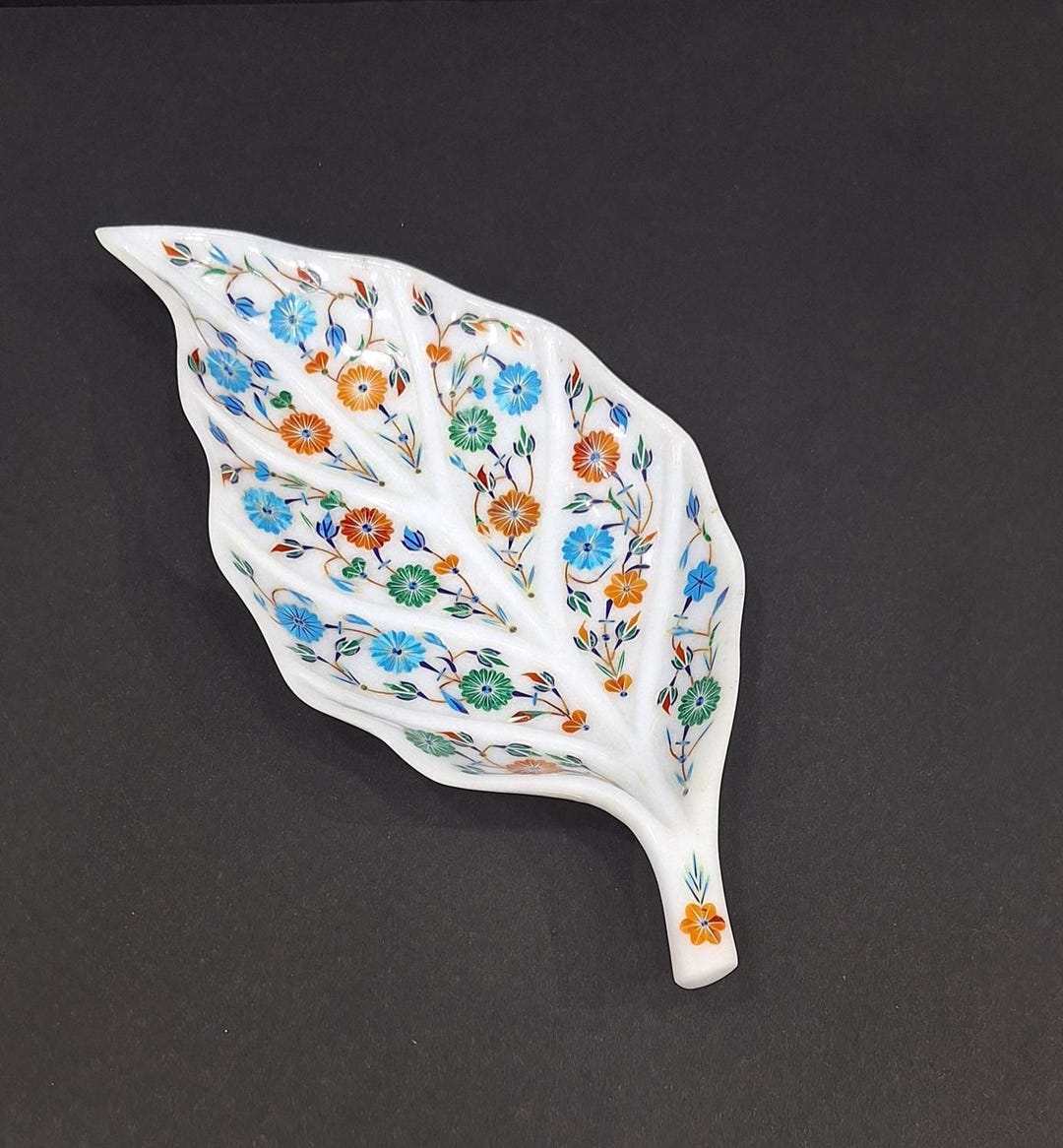 Marble Stone Inlay Petal, Fruit Bowl, Flower Floater Bowl, Lotus Bowl ...