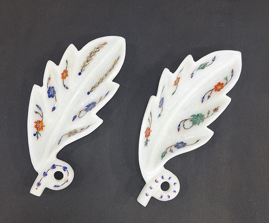 Marble Stone Inlay Petal, Fruit Bowl, Flower Floater Bowl, Lotus Bowl ...