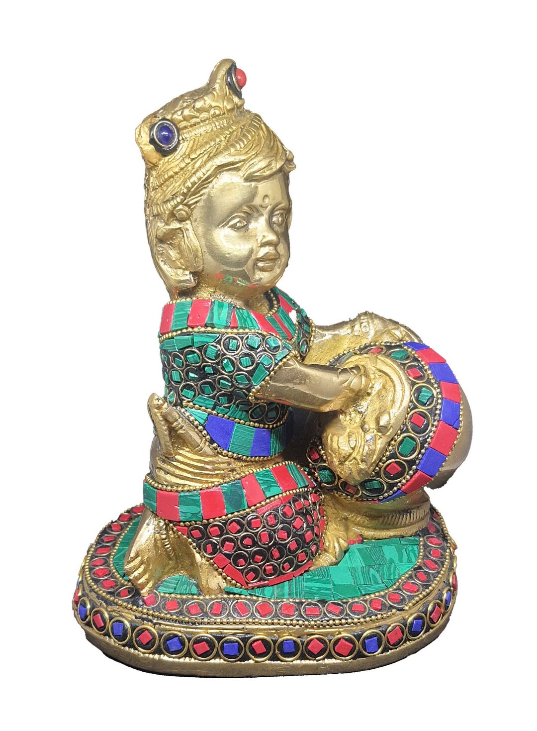Krishna Statue - Baby Krishna Statue God of Love Krishna Brass 7" Inch ...