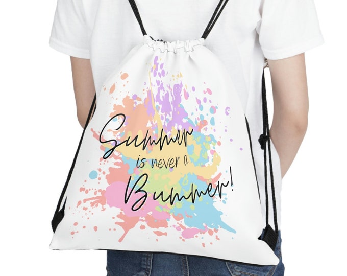 Drawstring Bag With Illustrated Axolotl in Funny and Cute Style for ...
