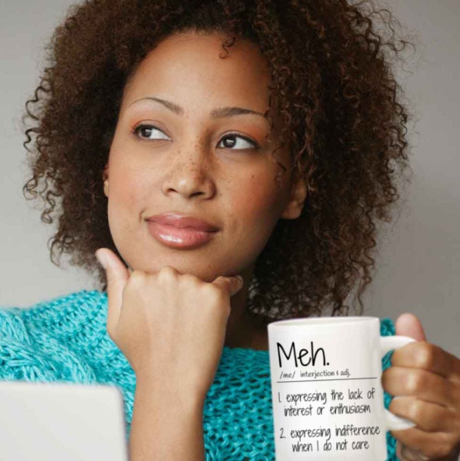 Definition Meh Mug, Funny Meh Coffee Mug, Meh Definition Cup, Introvert ...