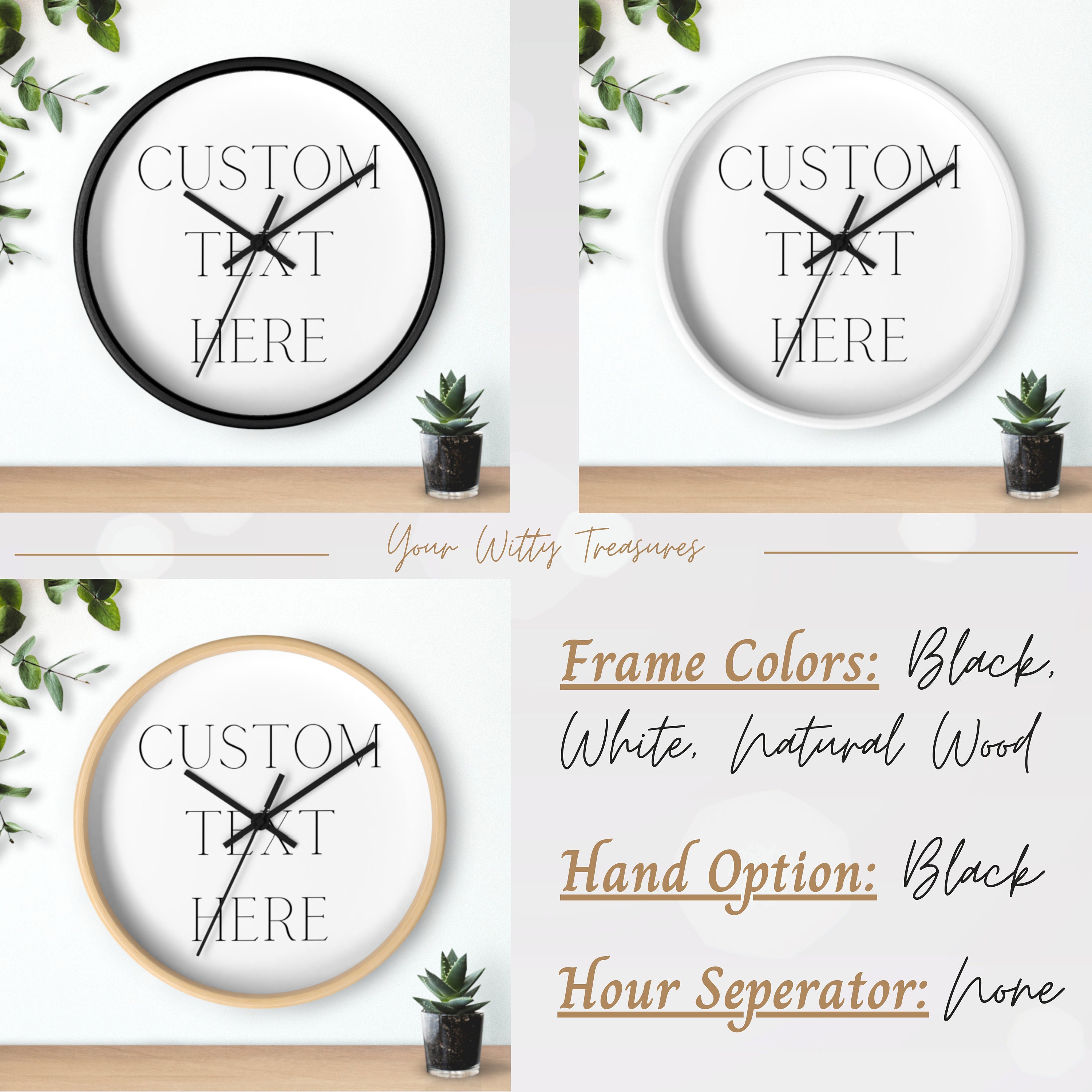 Custom Wall Clock, Personalized Wall Clock Gift, Company Logo, New Job ...