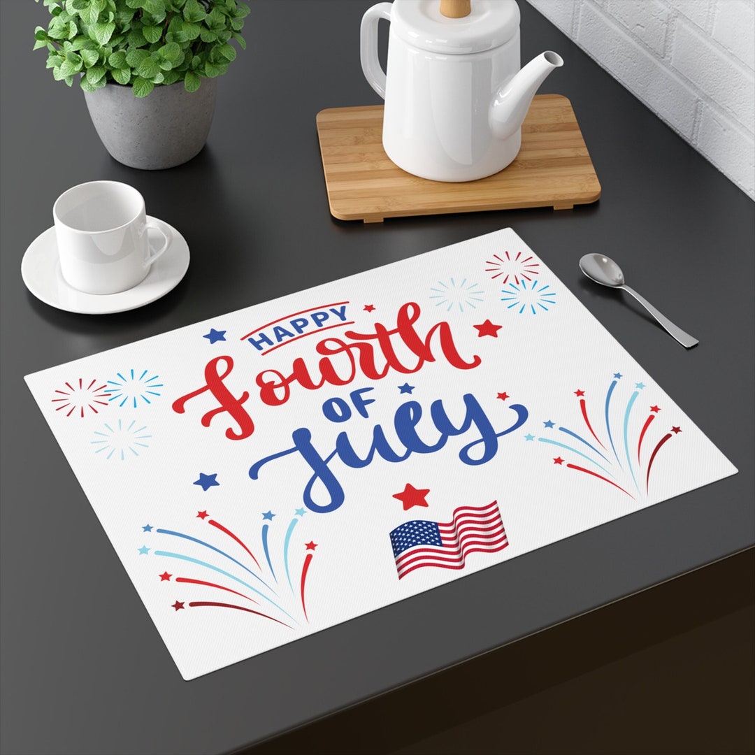 4th of July Placemat, Patriotic Placemats for American Independence Day ...