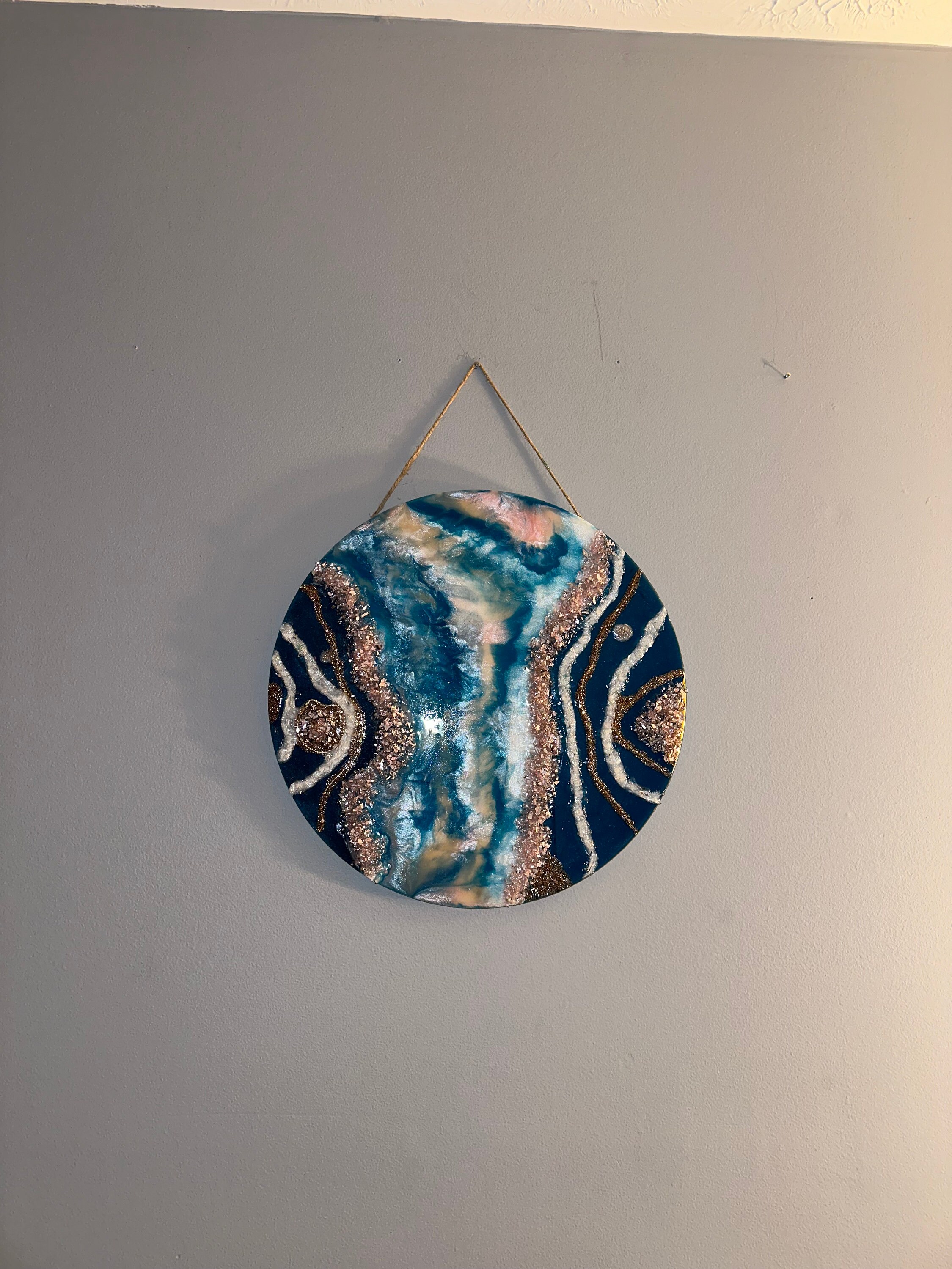 Geode Round Wood Art - Etsy