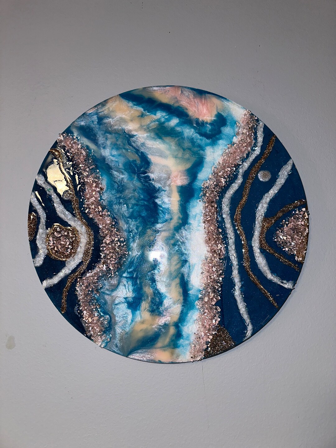 Geode Round Wood Art - Etsy