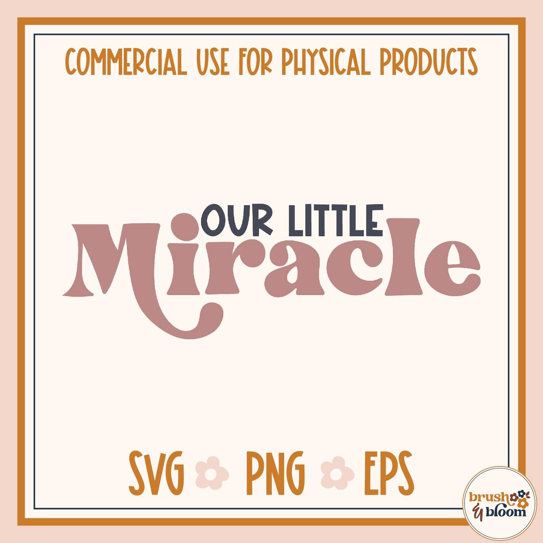 Our Little Miracle SVG - Miracle Baby SVG - Rainbow Baby Svg - IVF Baby ...