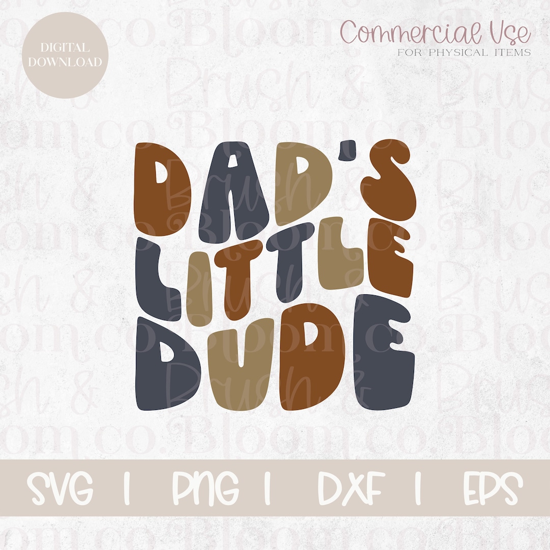 Dad's Little Dude SVG Little Dude SVG Baby Boy SVG - Etsy