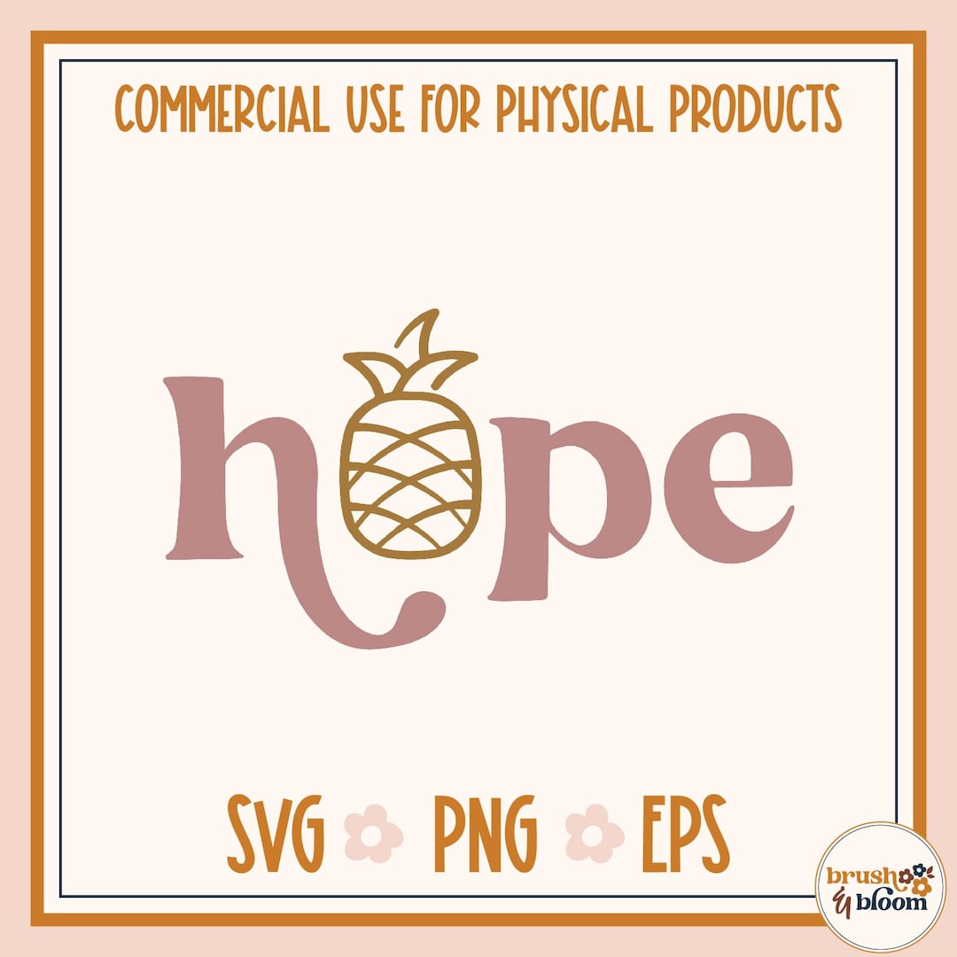 Hope SVG Pineapple SVG IVF Svg Infertility Support Svg Transfer Day ...