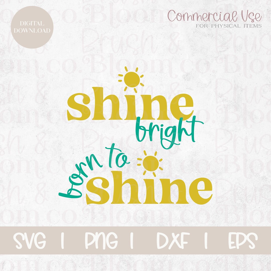 Shine Bright Svg Born to Shine SVG Mommy and Me SVG - Etsy