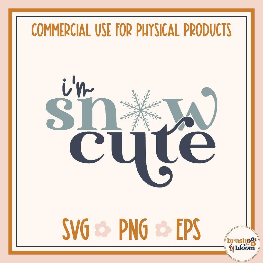 I'm Snow Cute SVG - Winter Children's SVG - Retro Winter SVG - Etsy